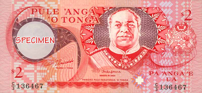 Tongan paʻanga - valuutta – Maiden liput